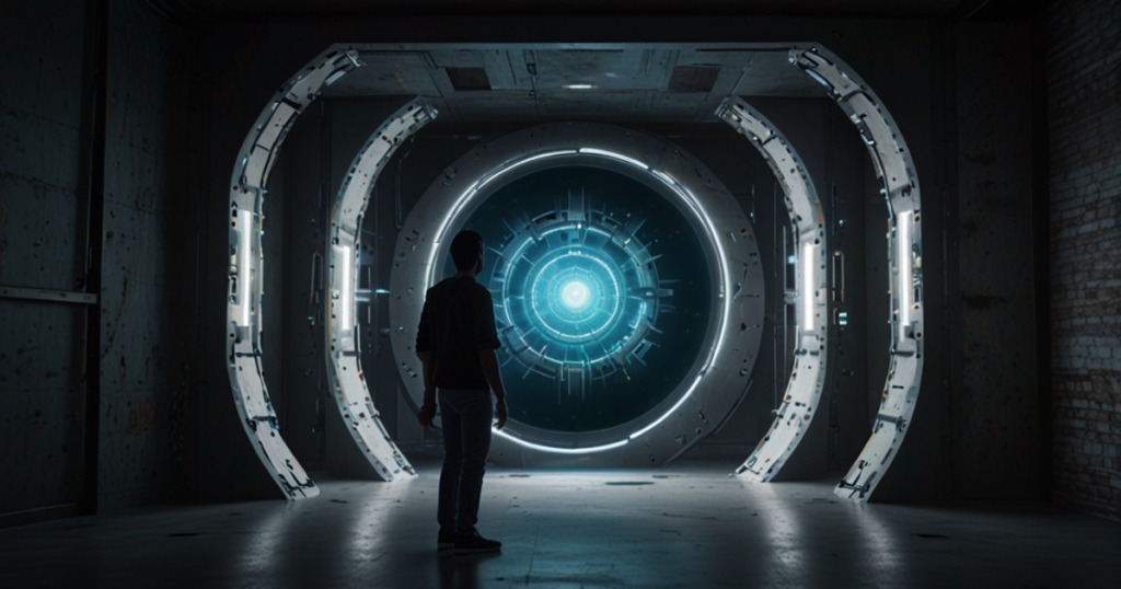 Magic Techno Portal in Wall: A Gateway to a New Reality